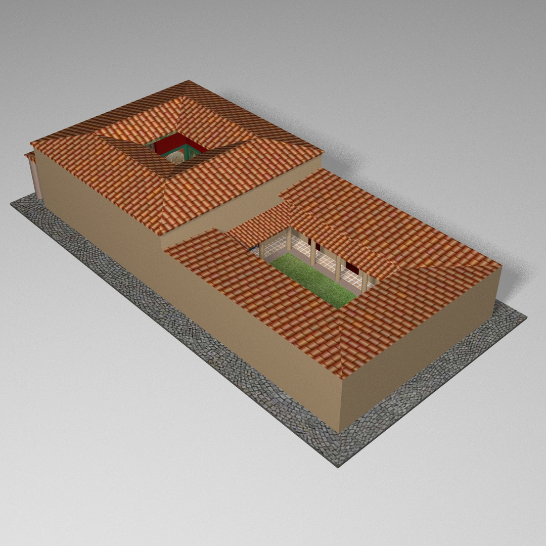 3d domus roman mansion model