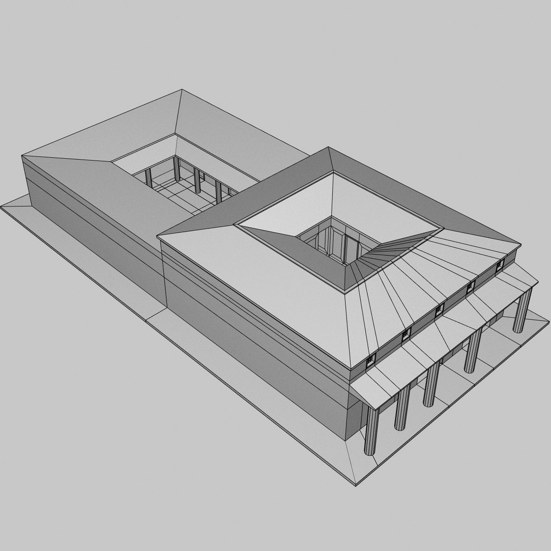 3d Domus Roman Mansion Model