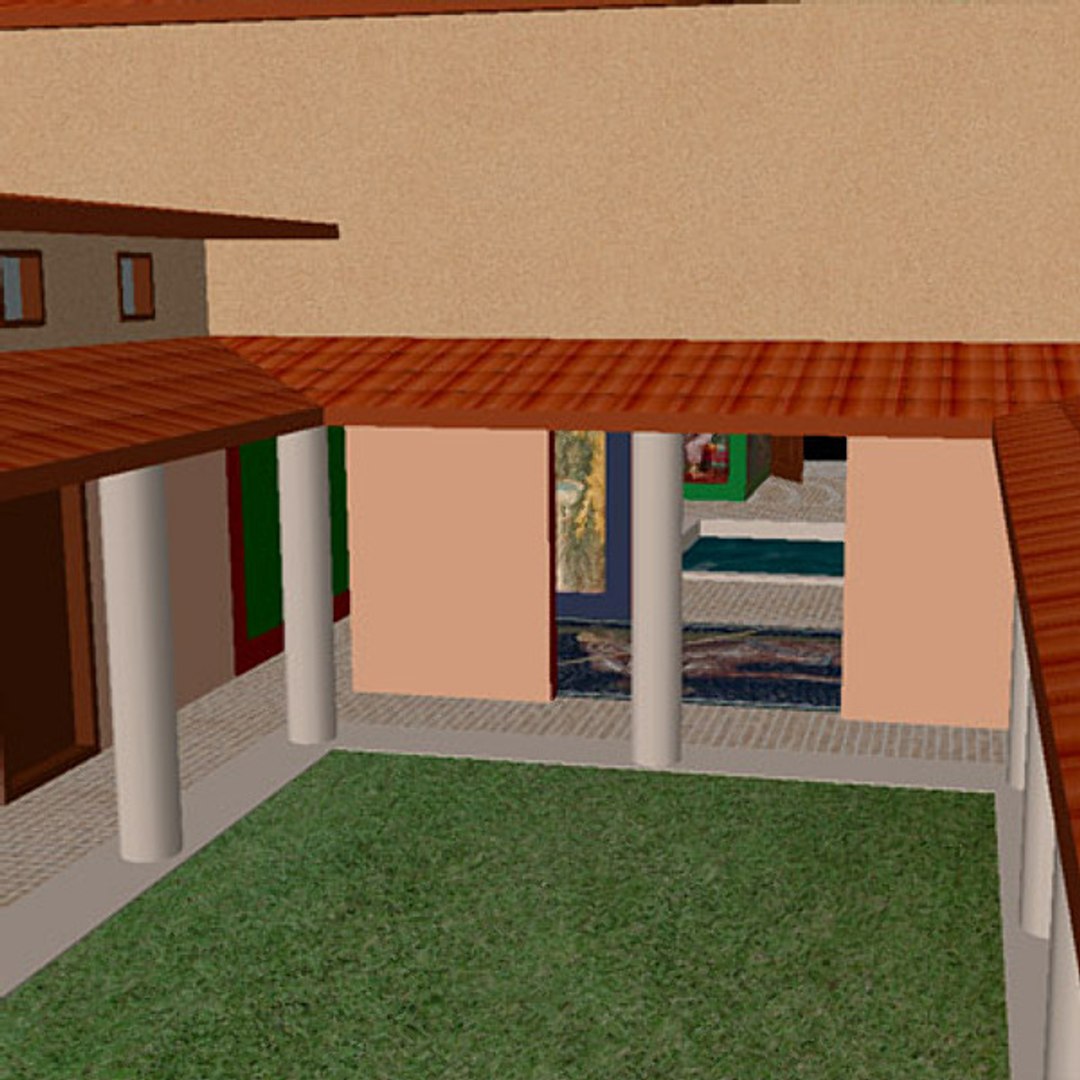 3d Domus Roman Mansion Model