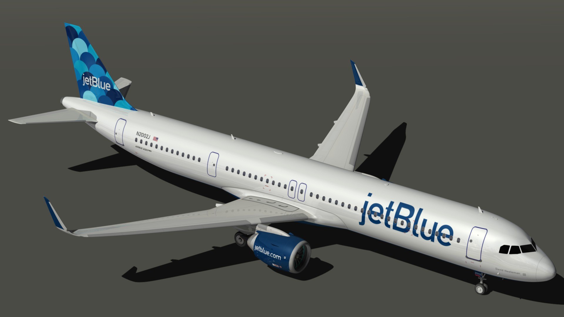 3D Model Airbus A321Neo Jetblue Airways - TurboSquid 1896614