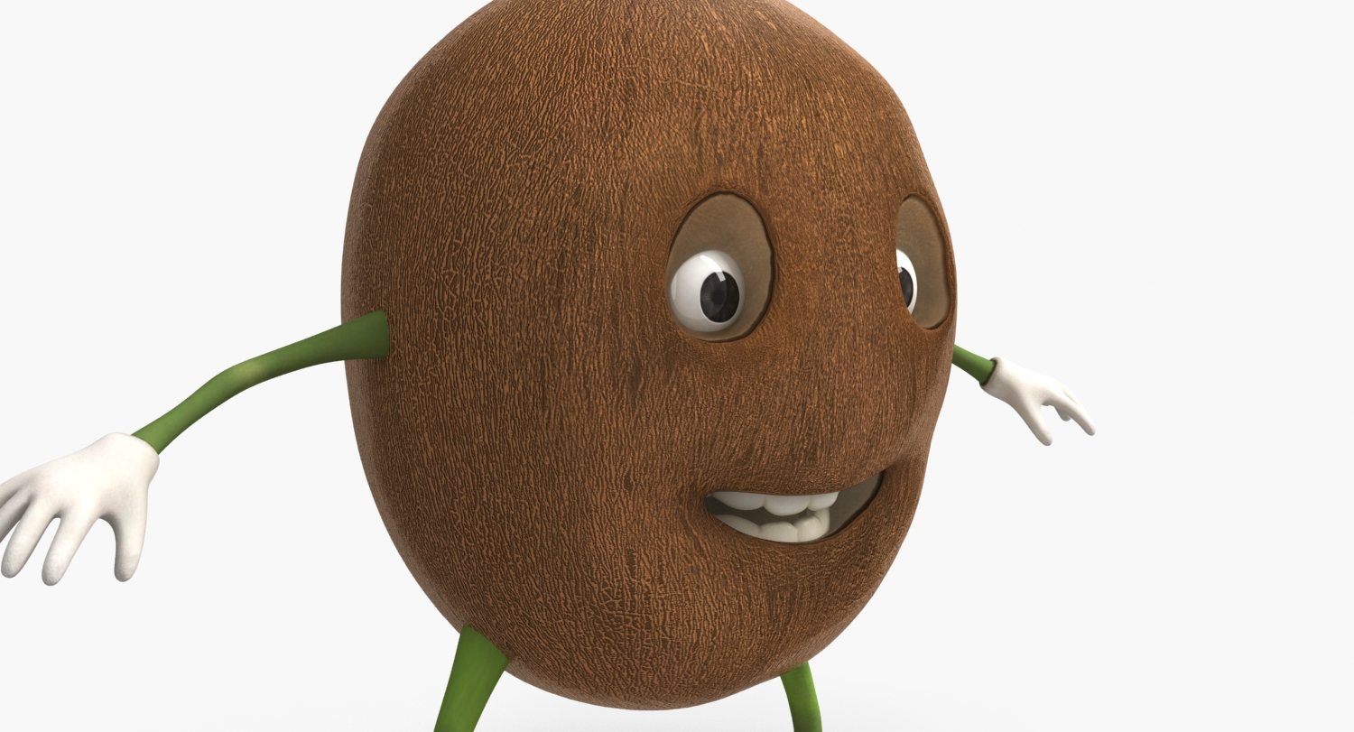 Coconut cartoon 3D model | 1147548 | TurboSquid