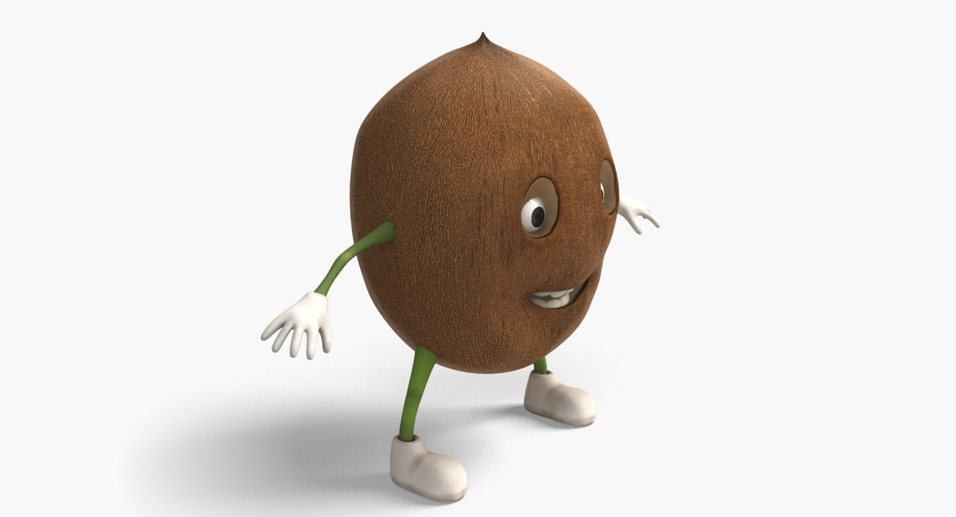 Coconut Cartoon 3D Model | 1147548 | TurboSquid