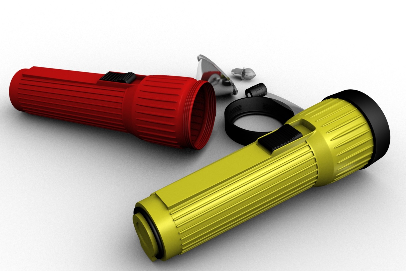 3d flash light model