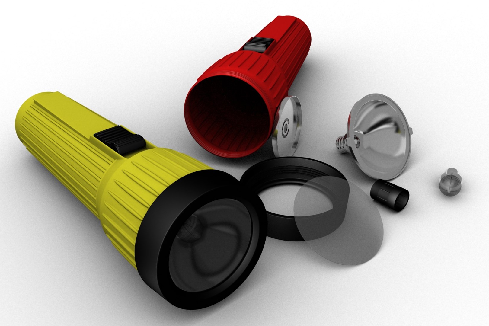 3d flash light model