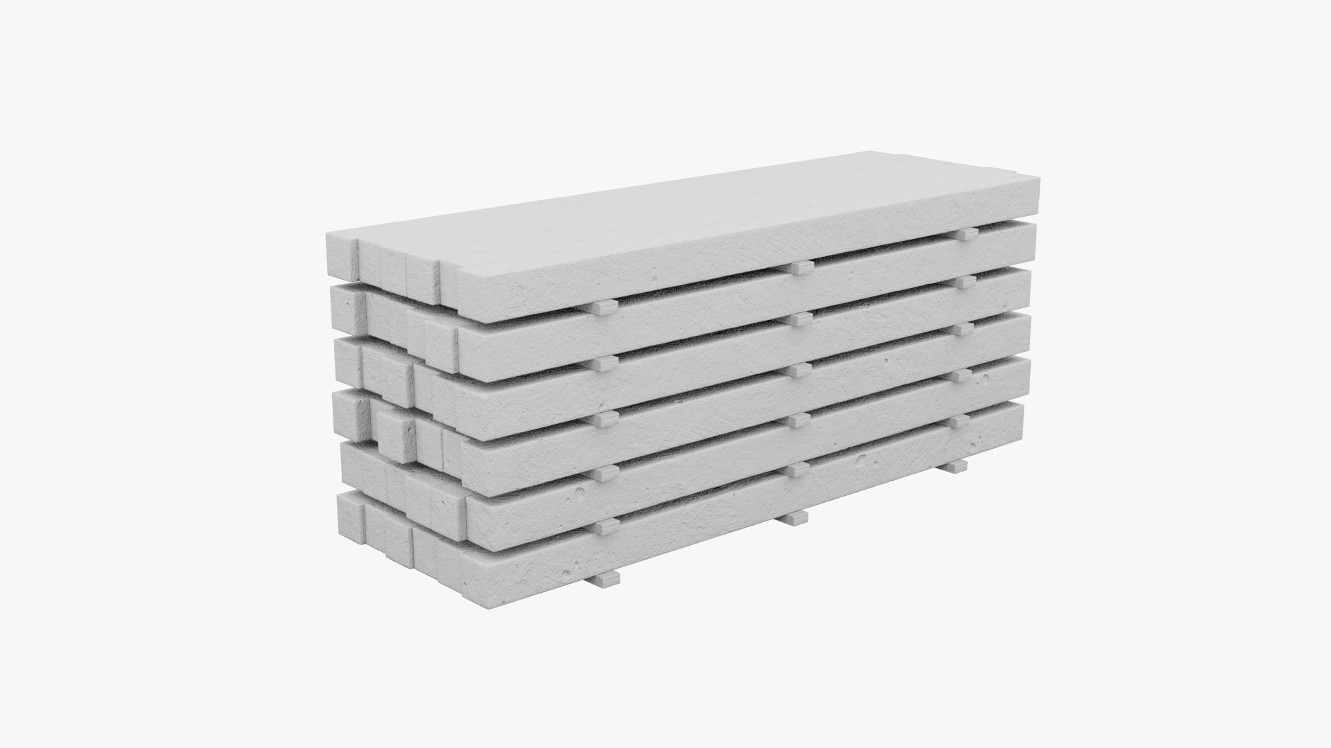 3D Model Stack Of Concrete Columns - TurboSquid 2250604