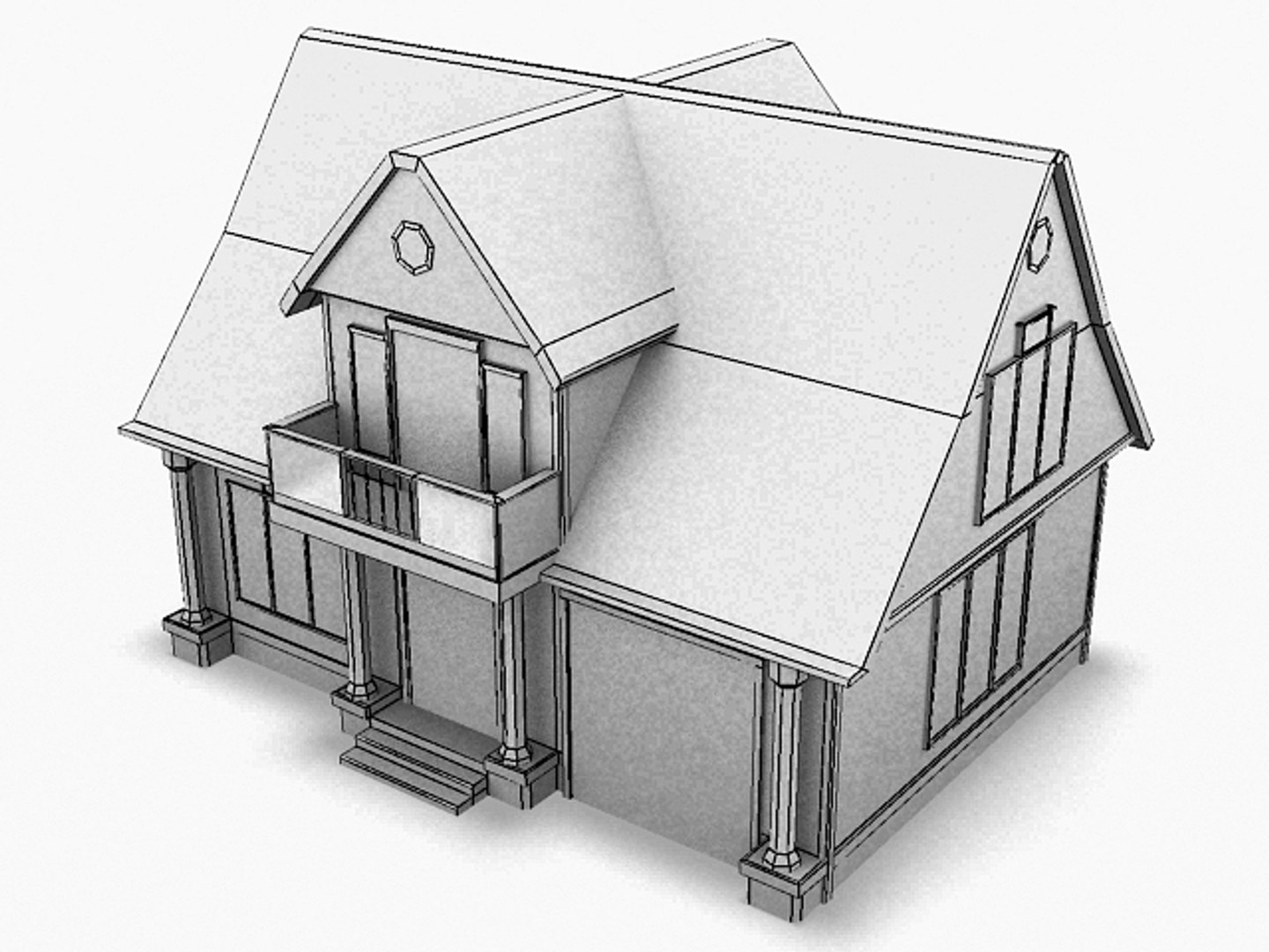 3d Cottage Houses