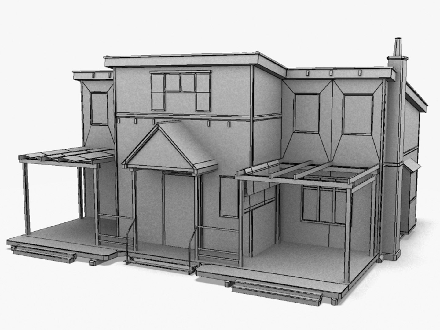3d Cottage Houses