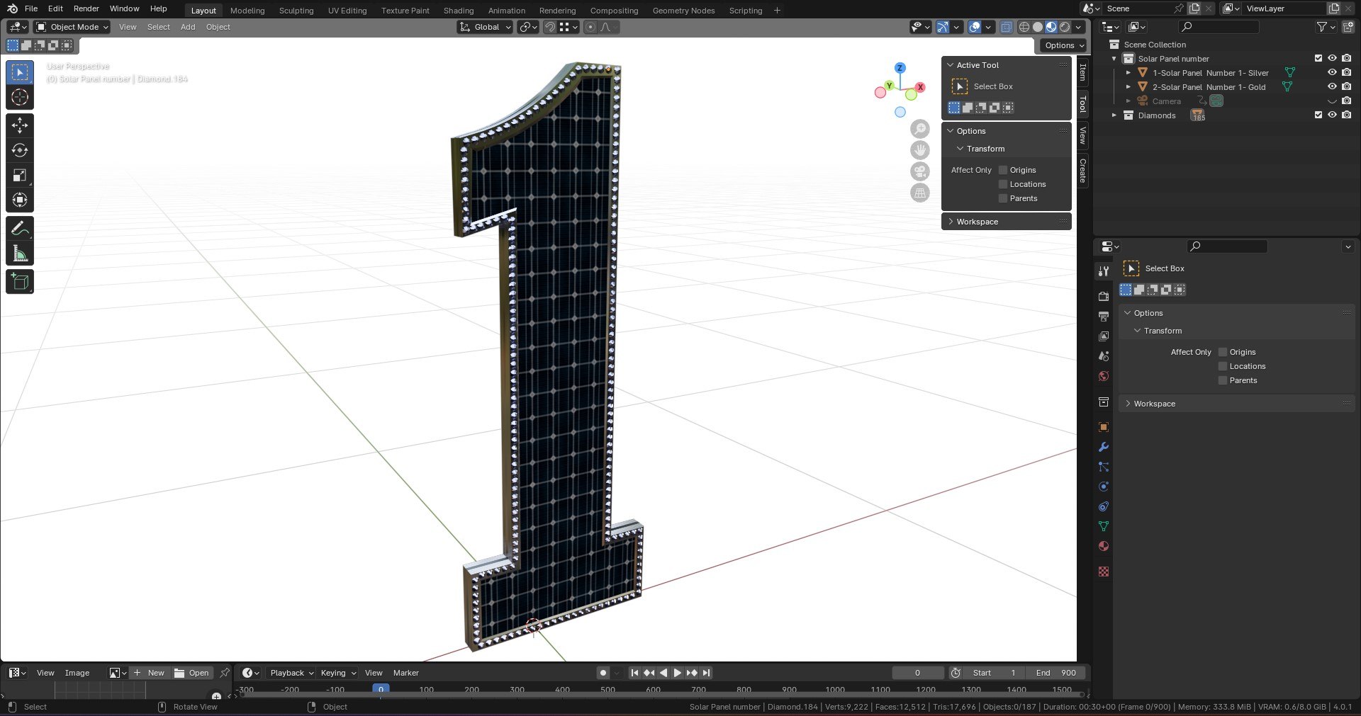 Solar Panel Number - 1 Model - TurboSquid 2242461