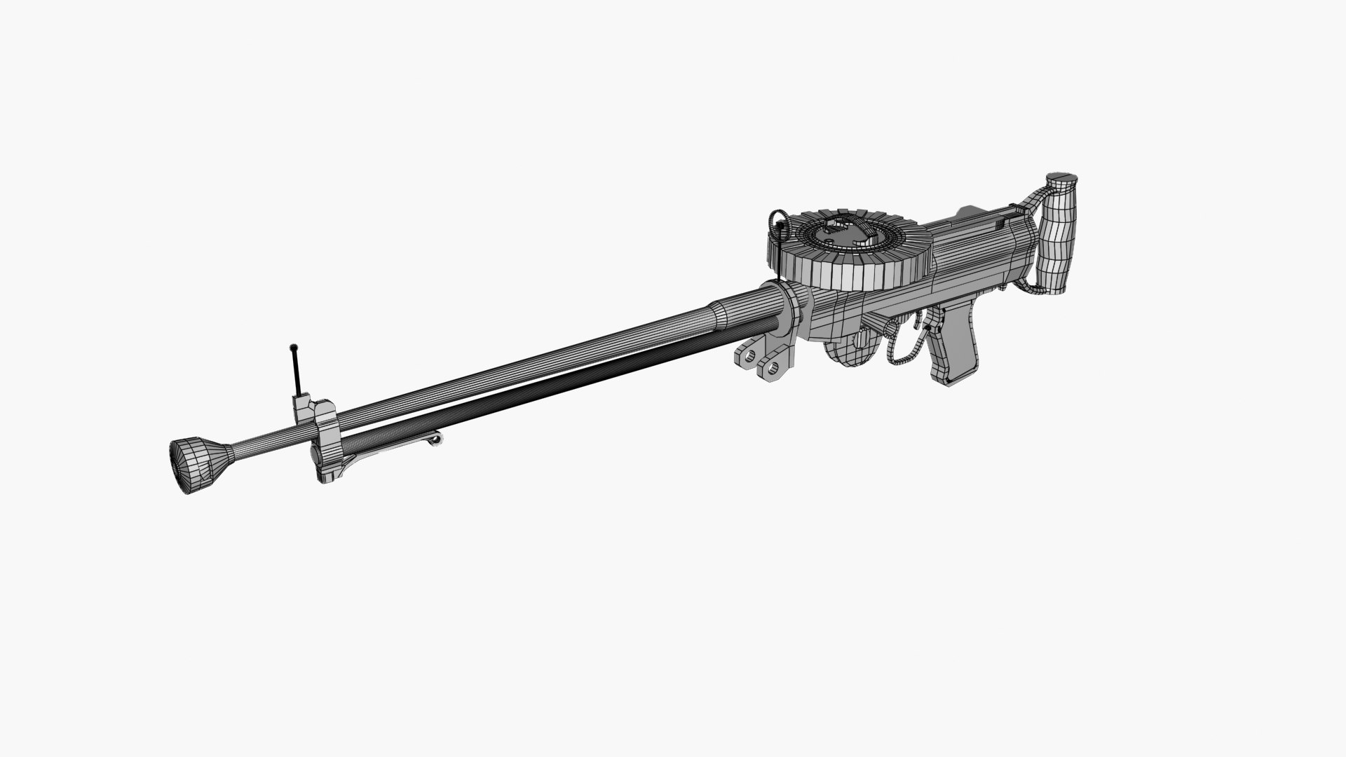 3D Lewis Machine Gun Model - TurboSquid 2128693