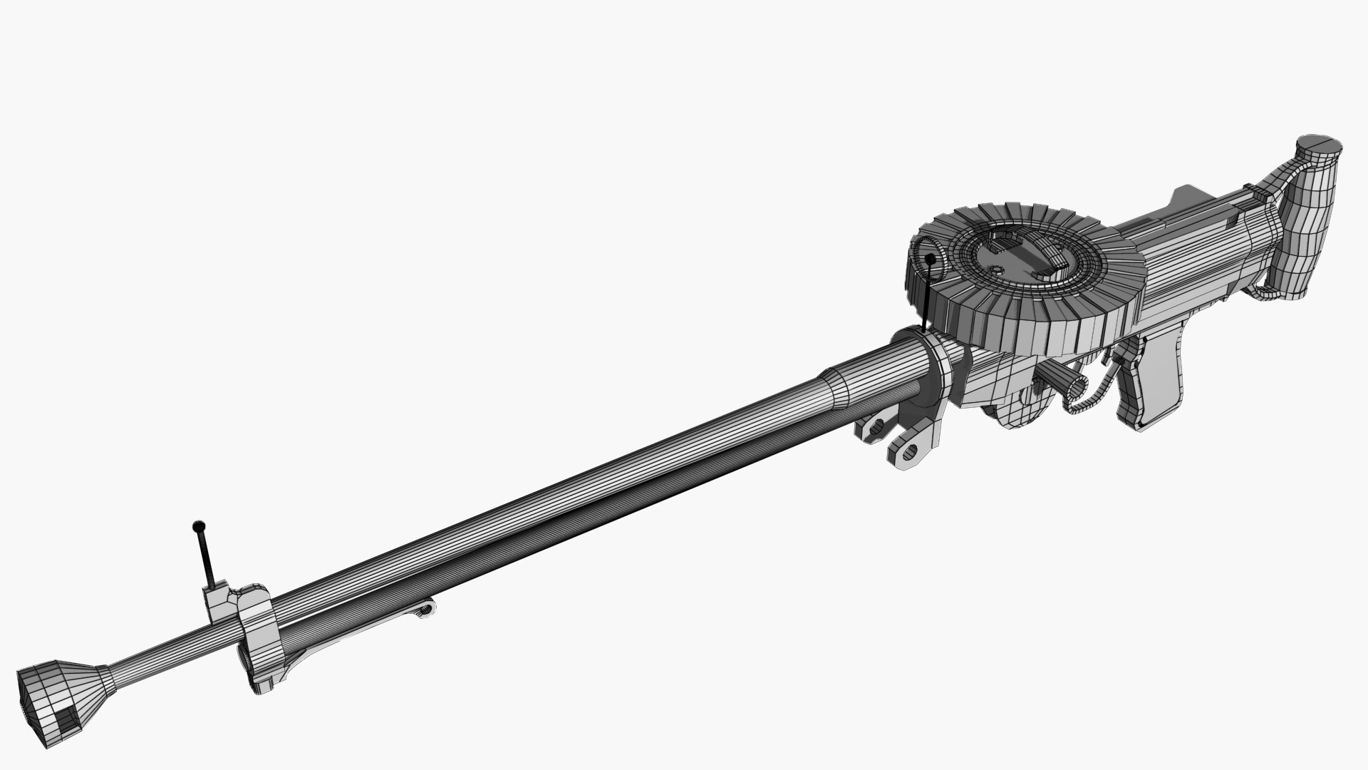 3D Lewis Machine Gun Model - TurboSquid 2128693