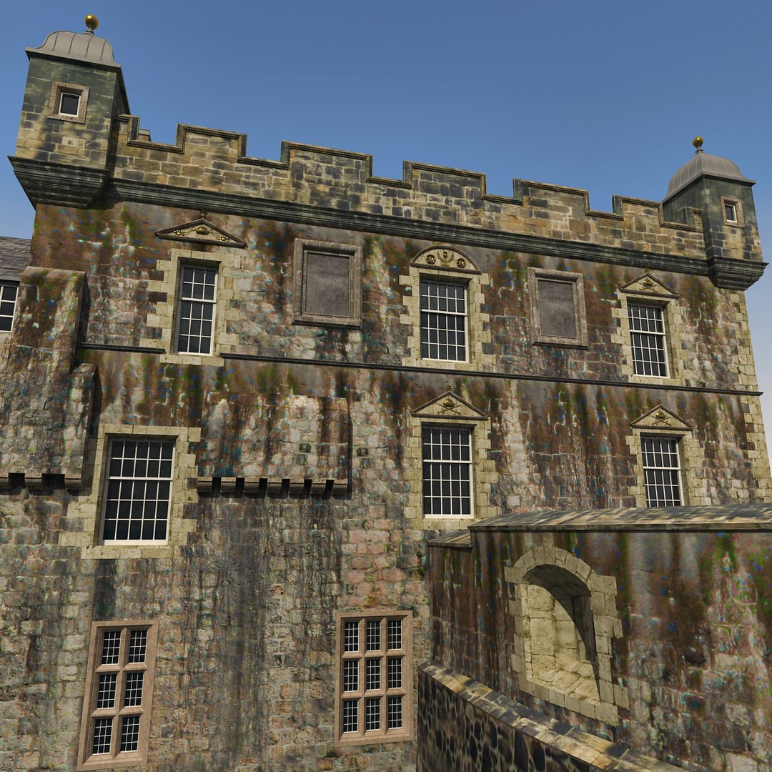 3d edinburgh castle scene model