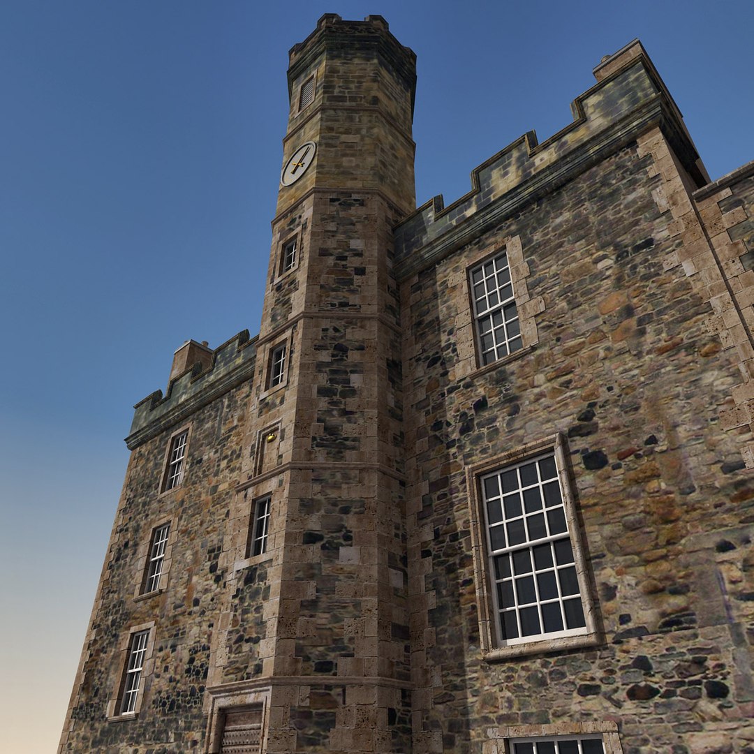 3d edinburgh castle scene model