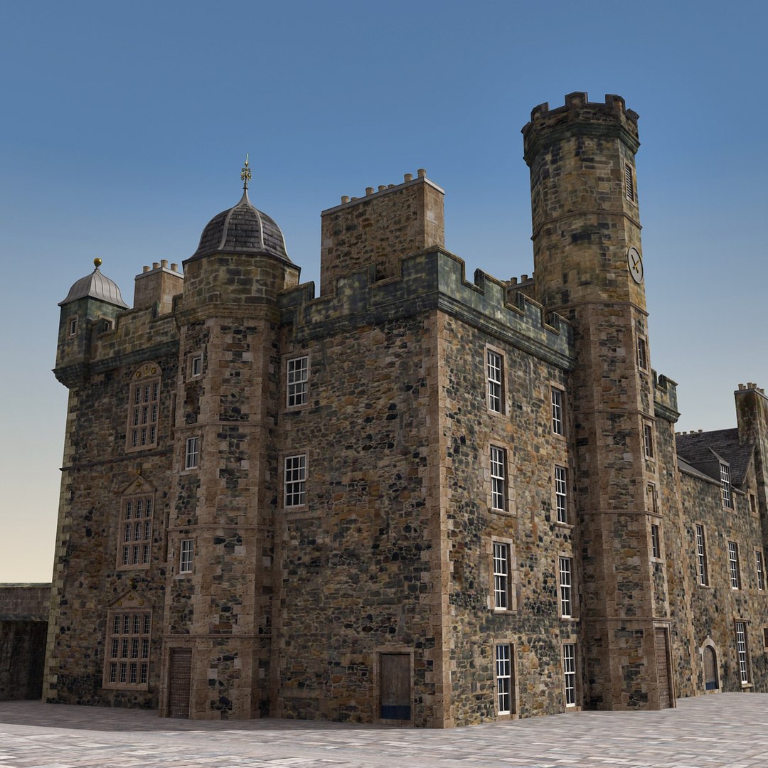 3d edinburgh castle scene model
