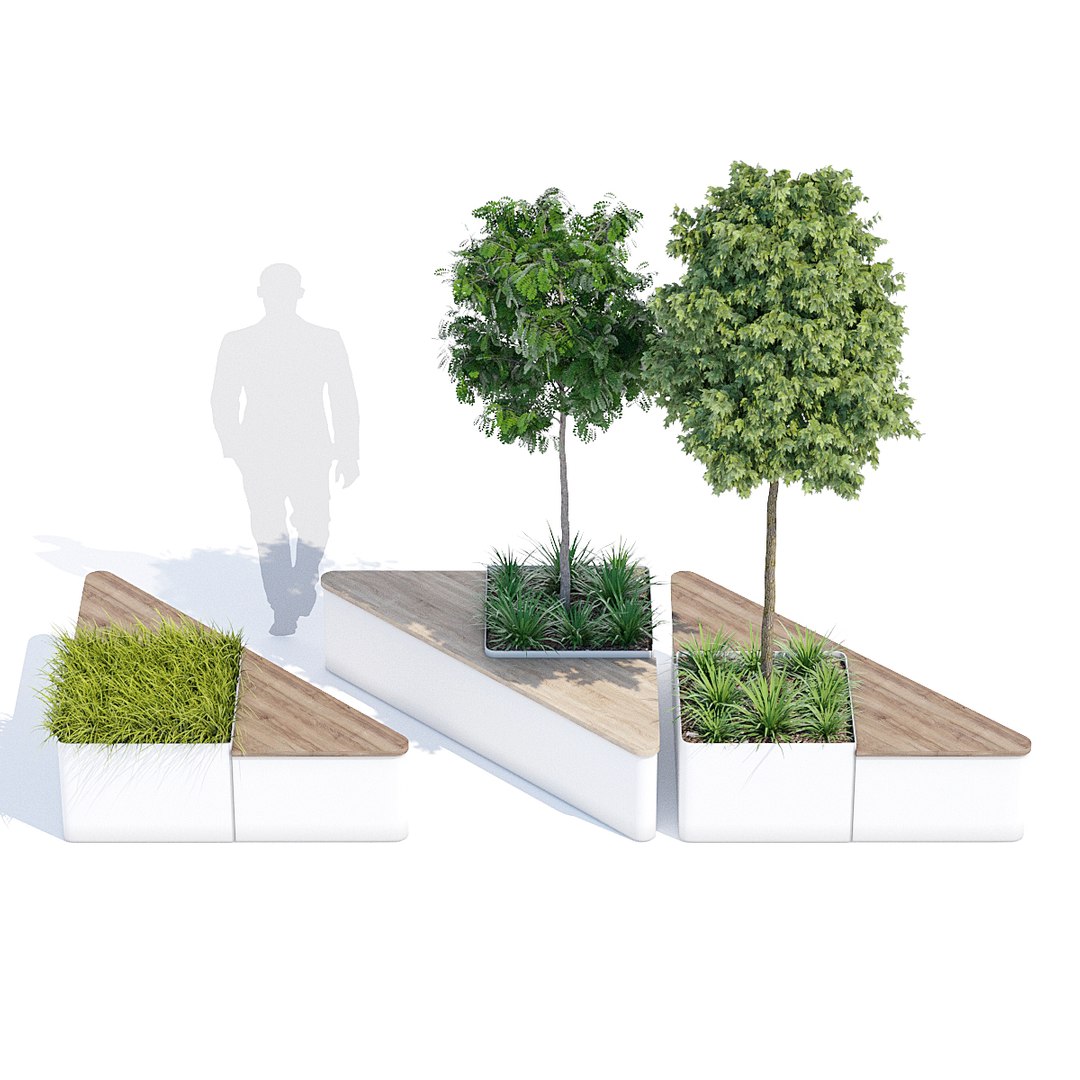 Triangle Bench 3D Model - TurboSquid 1381268