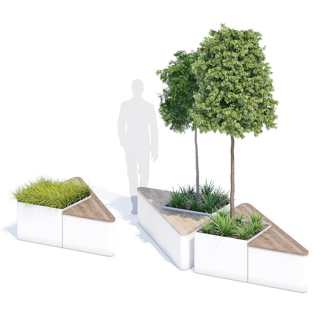 Triangle Bench 3D Model - TurboSquid 1381268