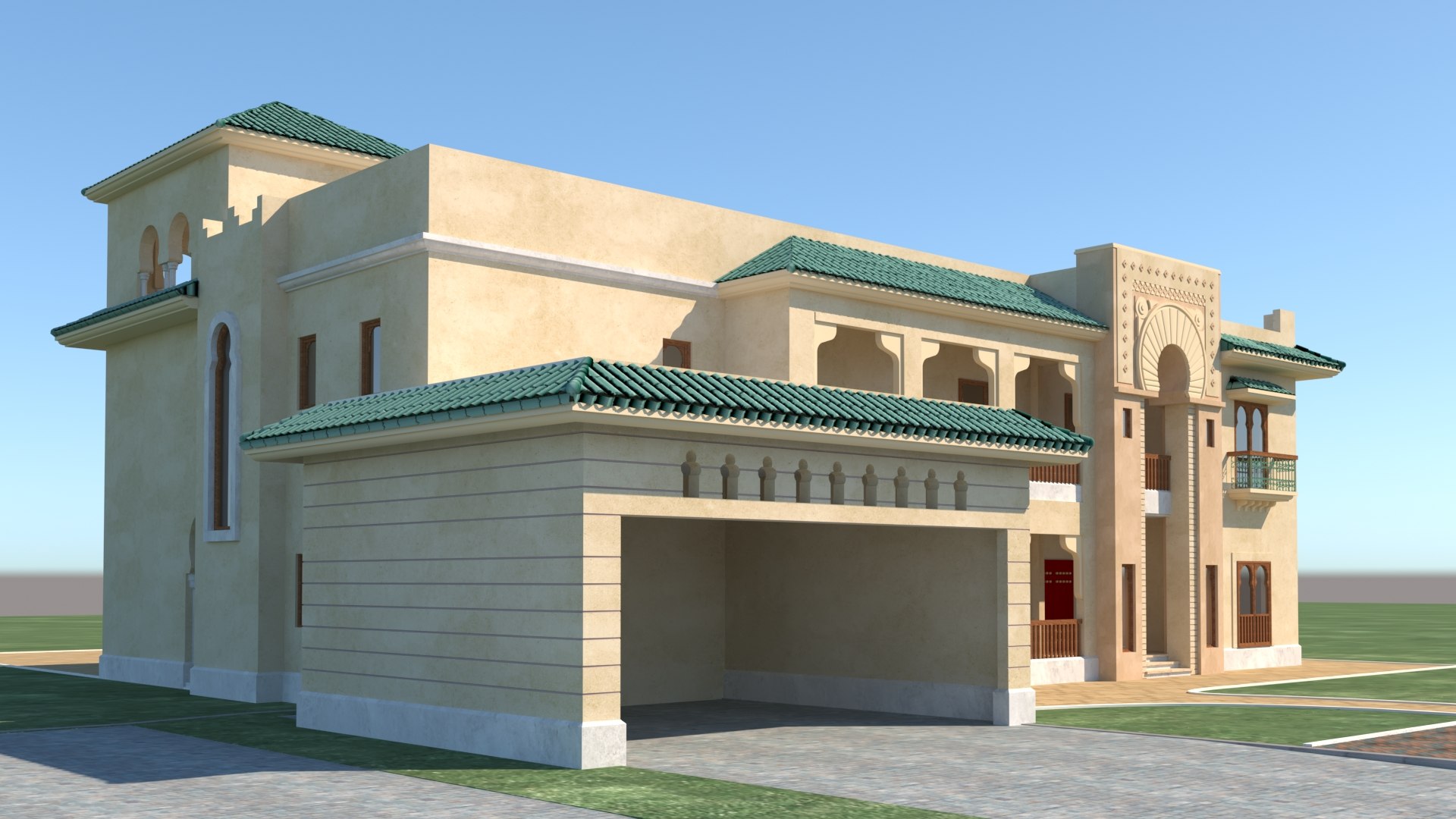 3D Andalusian Villa Model - TurboSquid 1719170