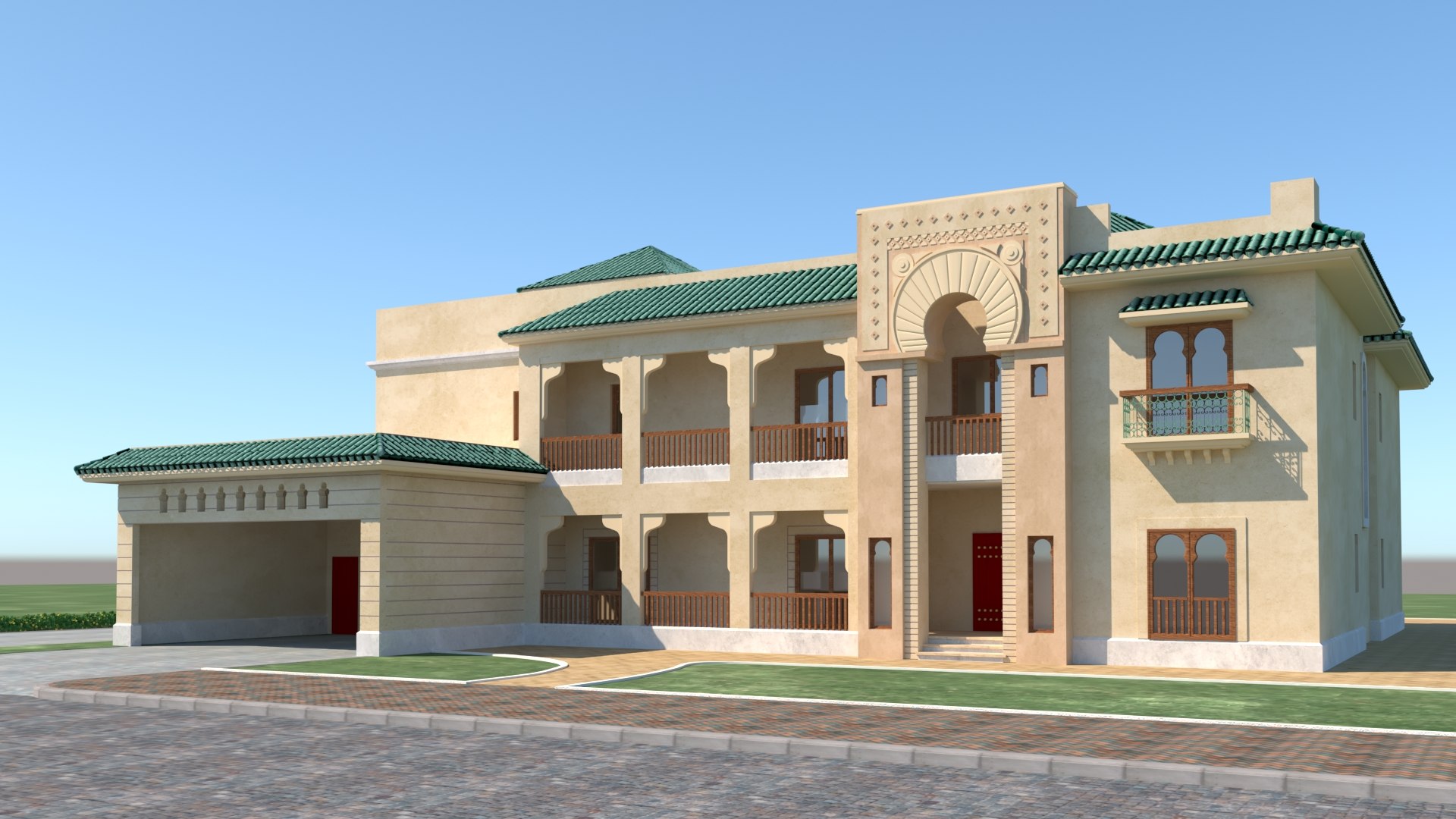 3D Andalusian Villa Model - TurboSquid 1719170