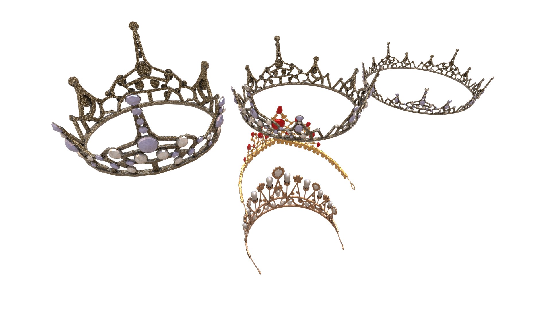 Queen Crowns 3D Model - TurboSquid 2442421