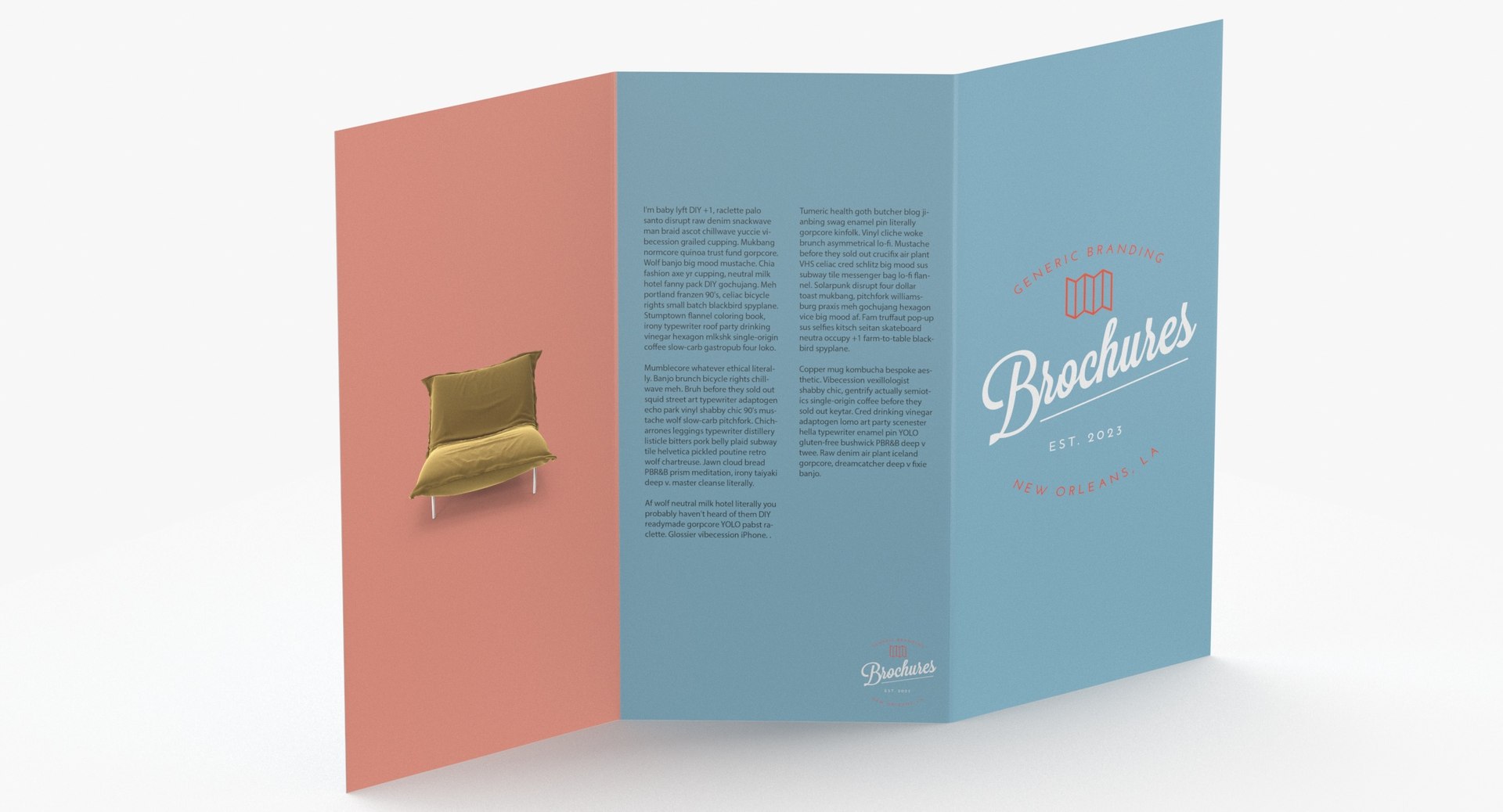 3D Brochure Trifold Pose 01 Blank And Generic Basic Poses - TurboSquid 2148090