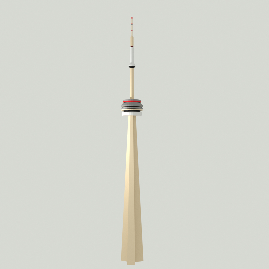 Low Poly CN-Tower 3D Model - TurboSquid 2263918