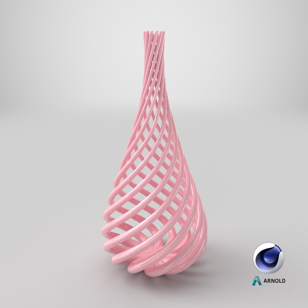 Swirls Decor Squid Vase 3D Model - TurboSquid 2227689