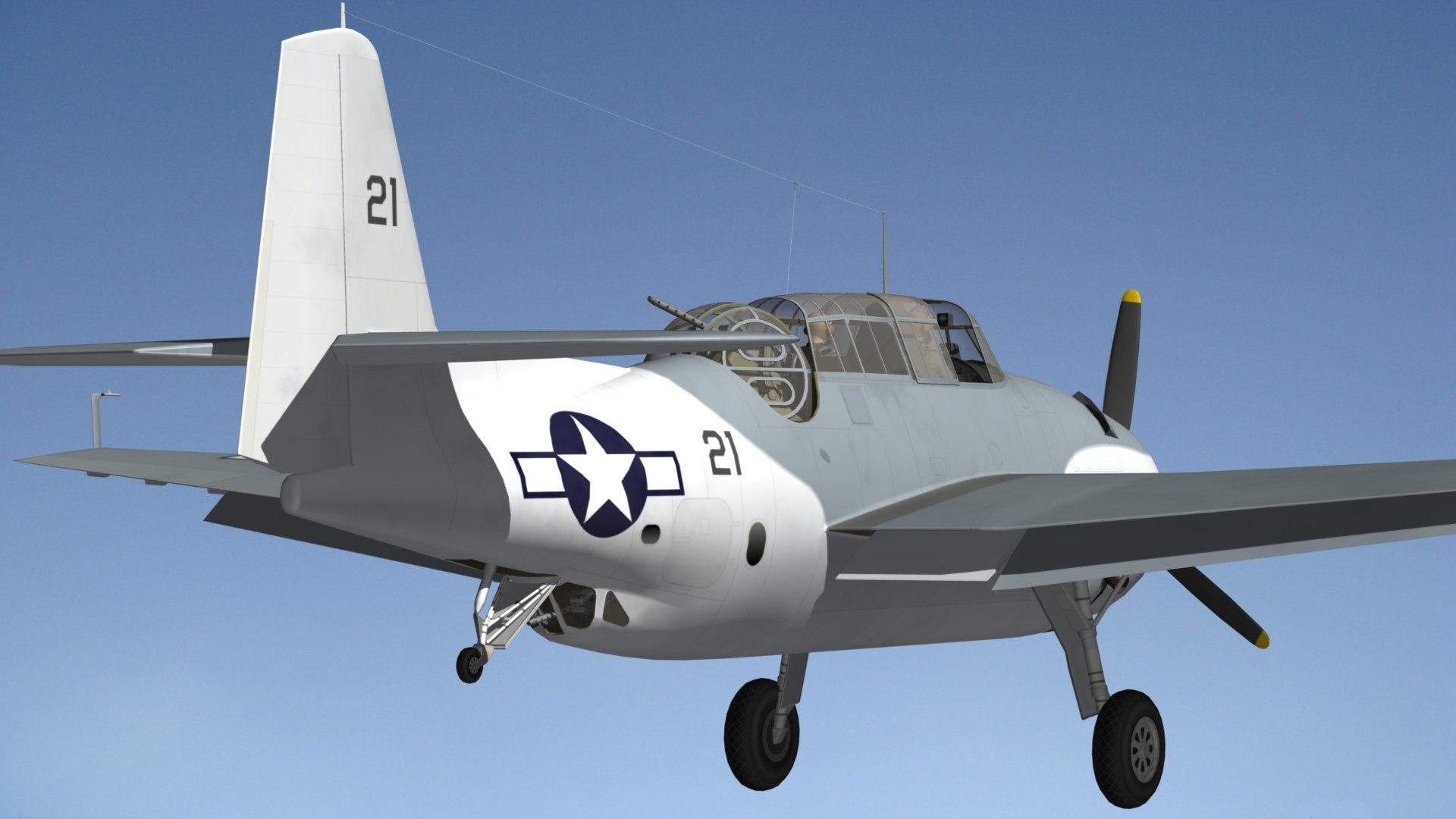 Grumman TBF Avenger 3D model - TurboSquid 1931336