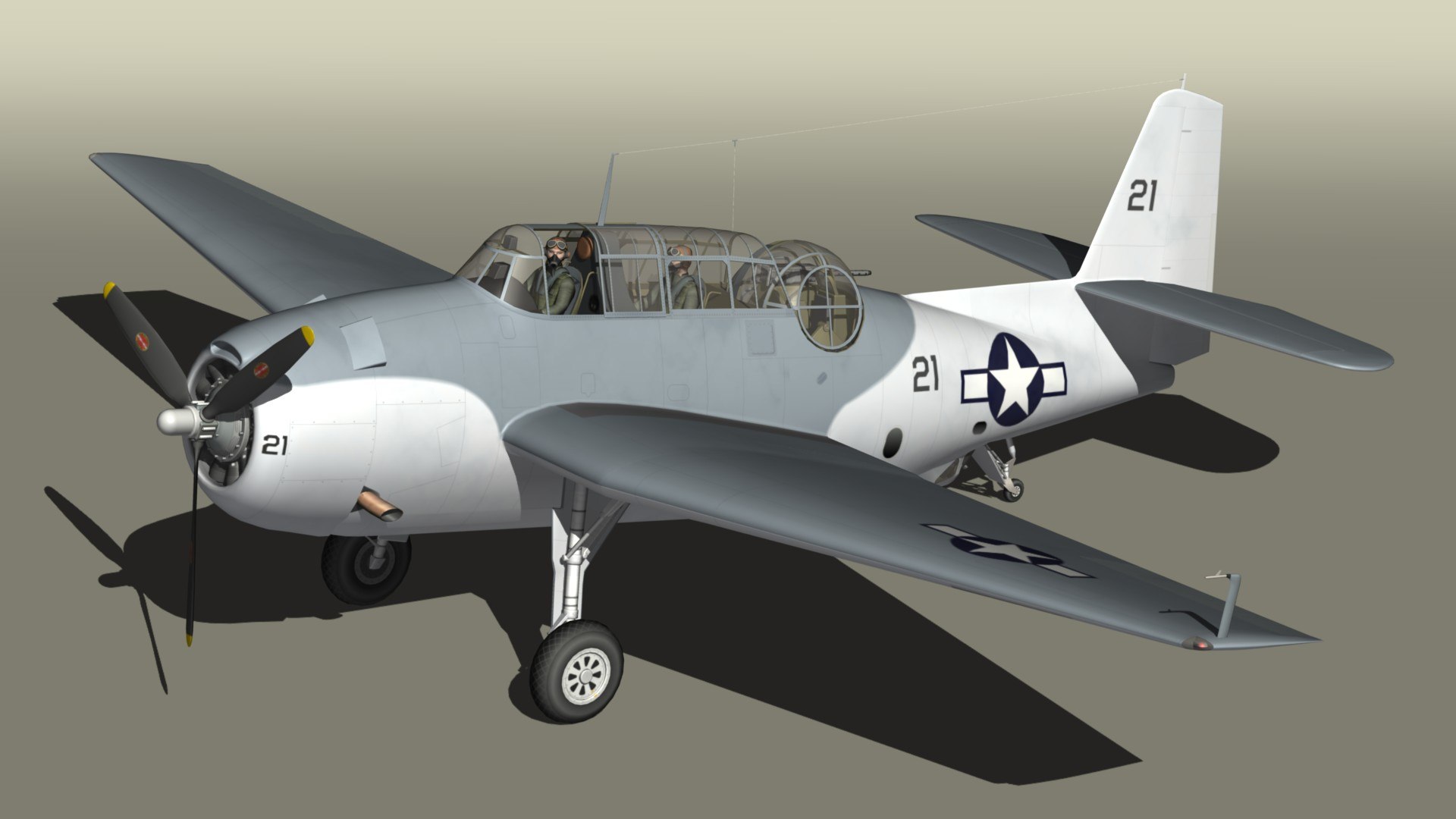 Grumman TBF Avenger 3D model - TurboSquid 1931336