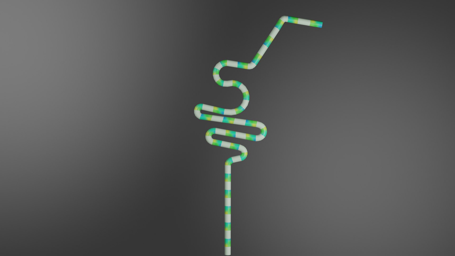3D Crazy Straw Letter S Model - TurboSquid 1801316