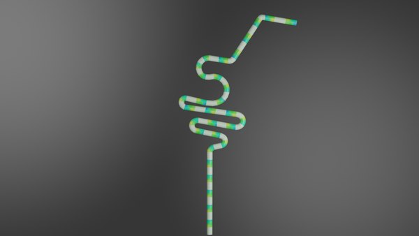 3D Crazy Straw Letter S model - TurboSquid 1801316