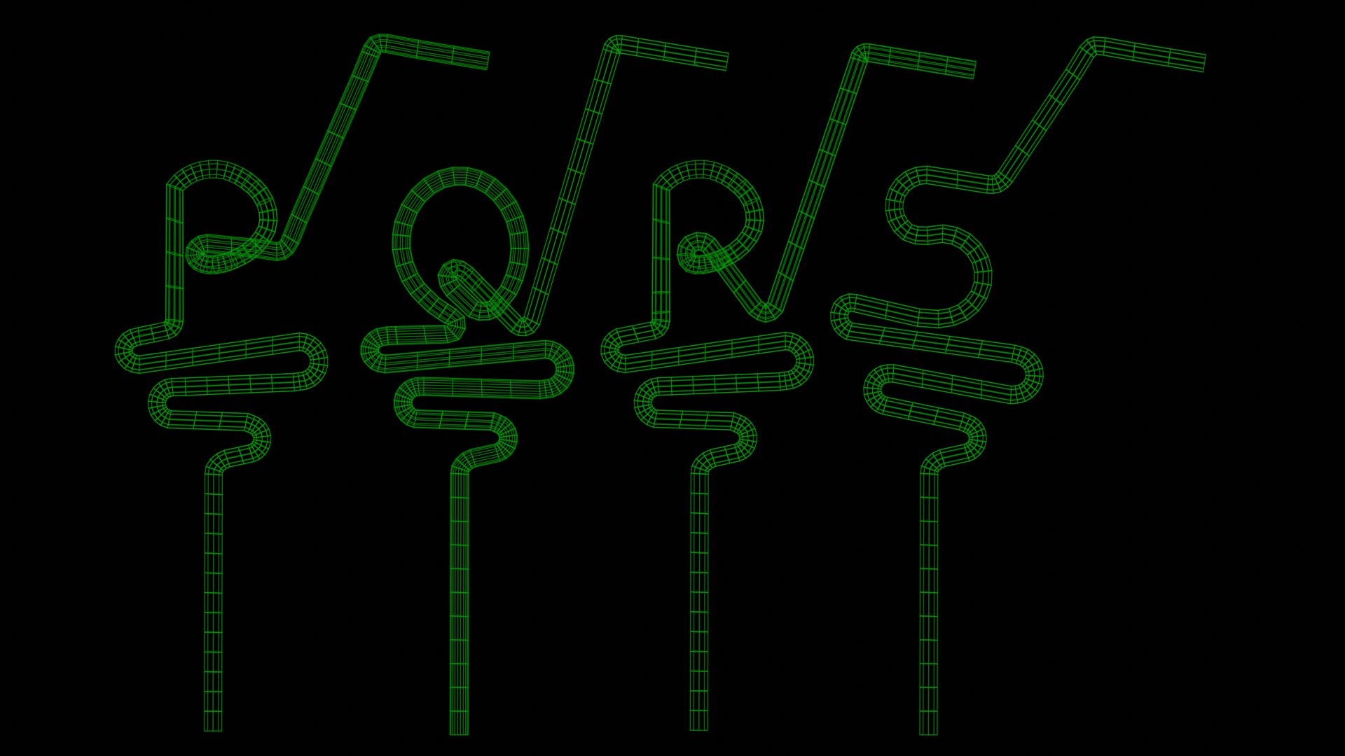 3D Crazy Straw Letter S Model - TurboSquid 1801316