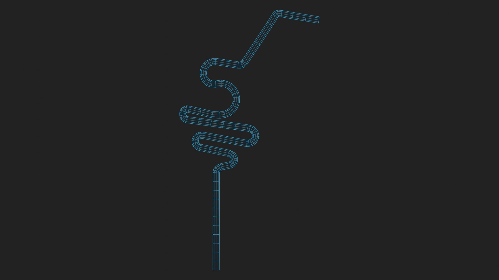 3D Crazy Straw Letter S Model - TurboSquid 1801316