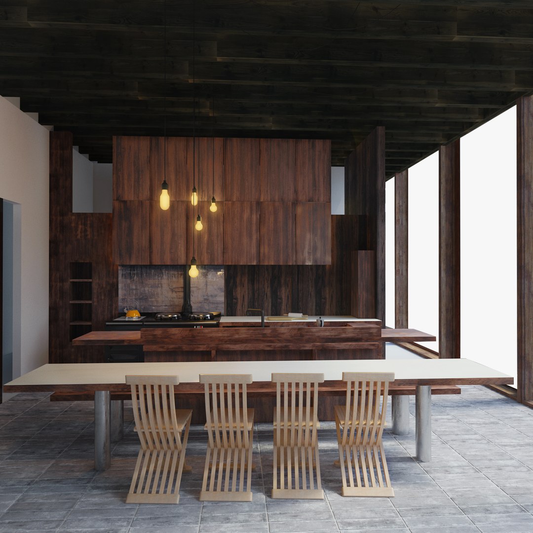 3d Model Kitchen Aga Cooker