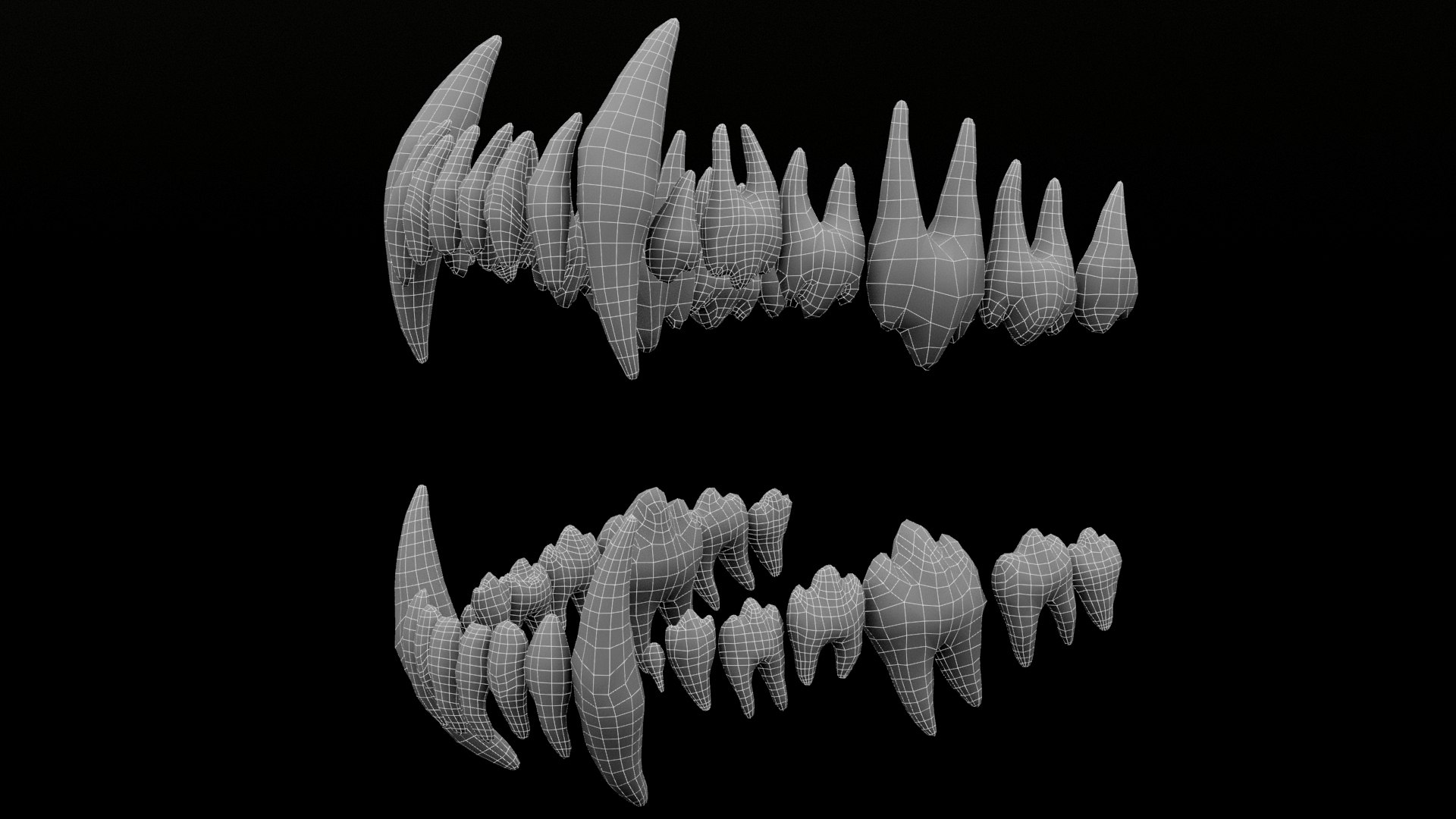 3D Realistic Wolf Mouth Anatomy - TurboSquid 2401432