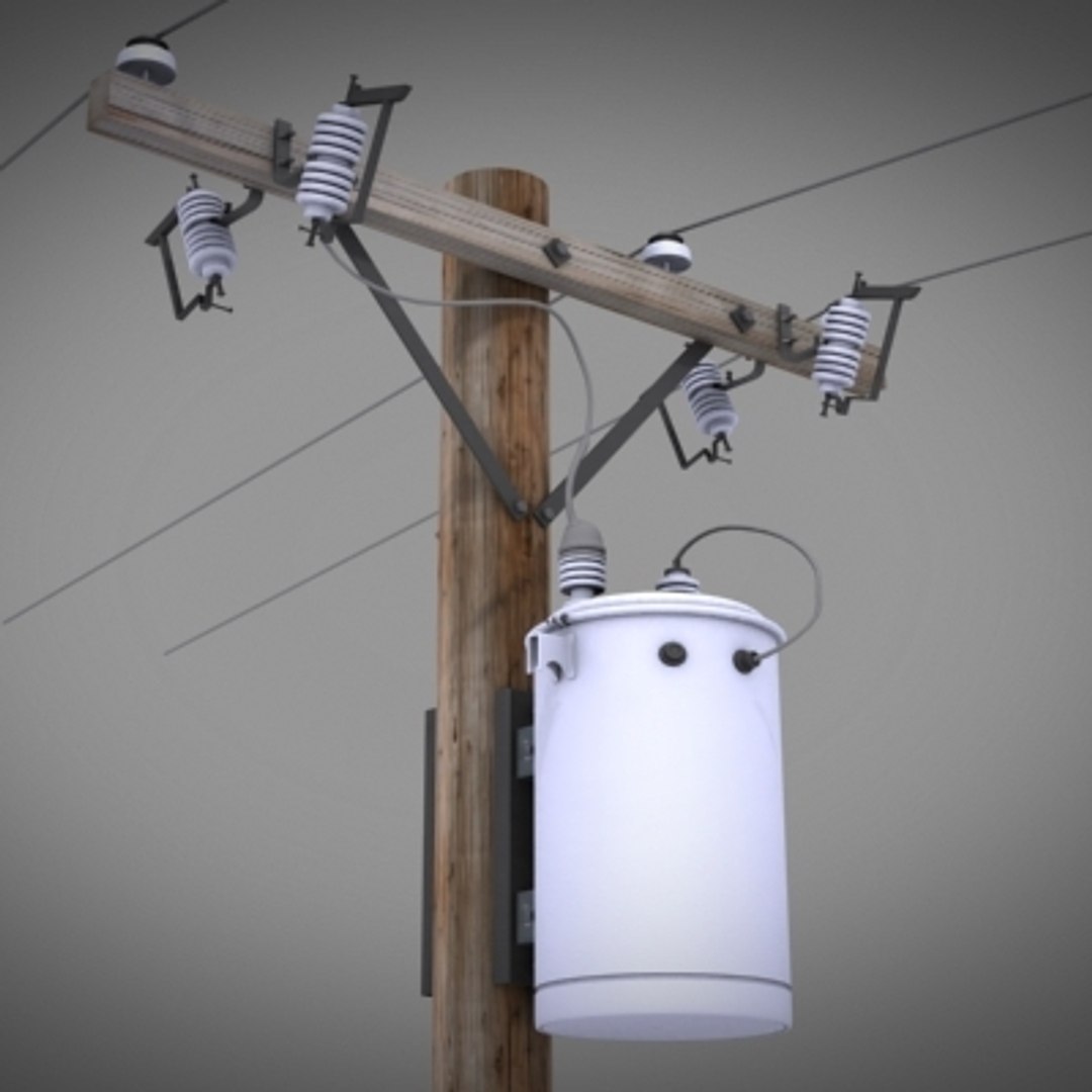3d Model Of Powerline Pole