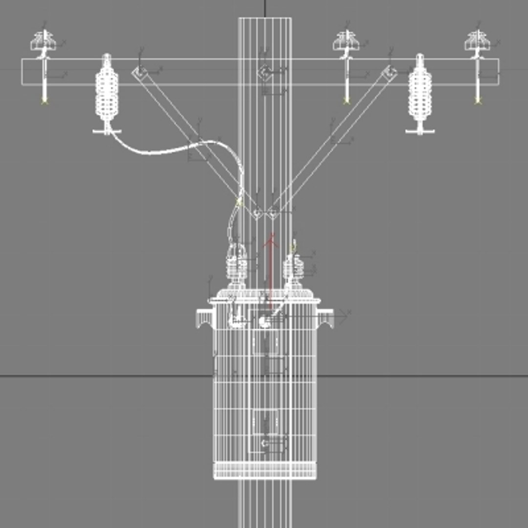 3d Model Of Powerline Pole