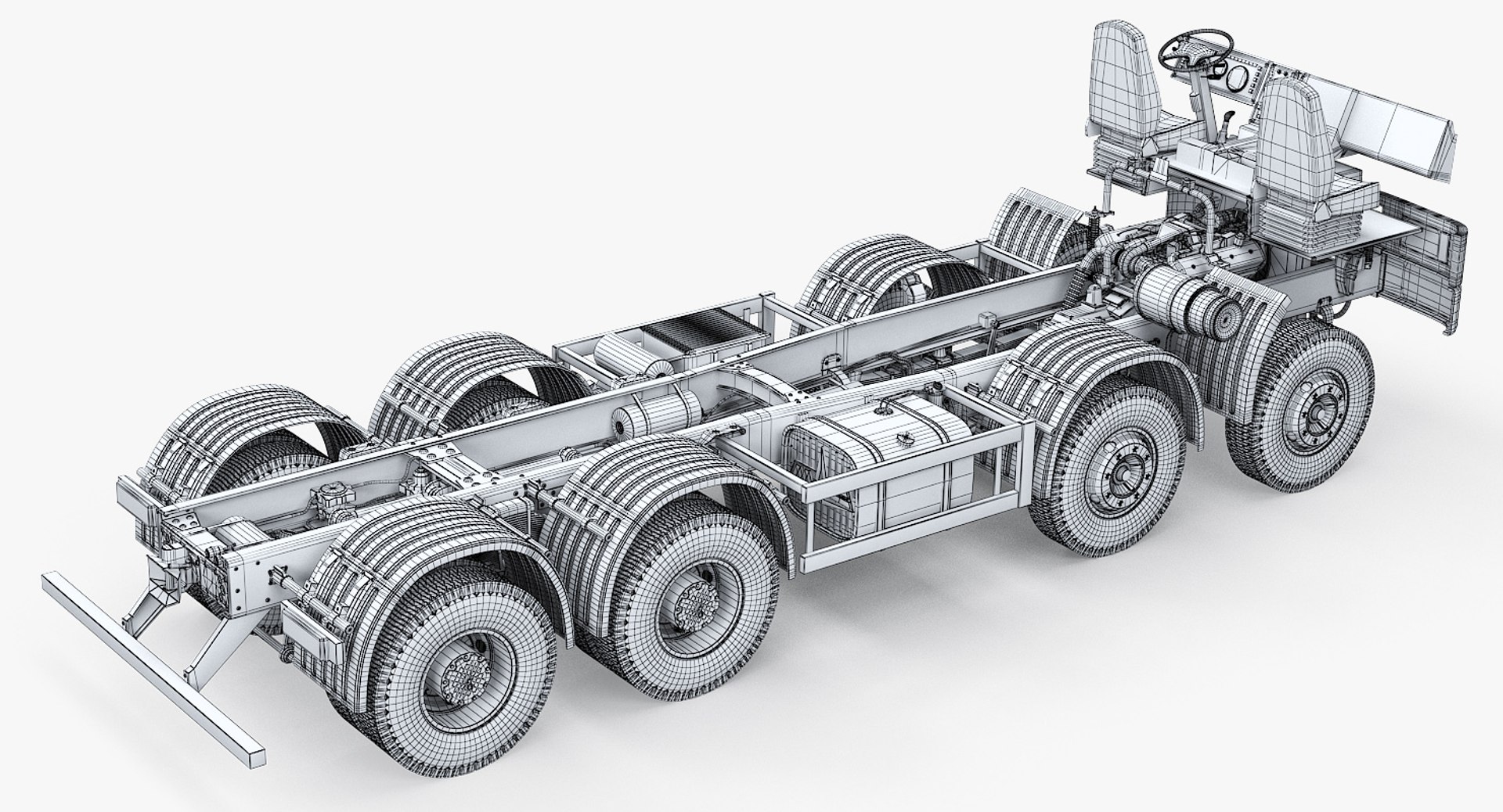 3D Truck Chassis 8x4 Heavy Vehicle - TurboSquid 1432082