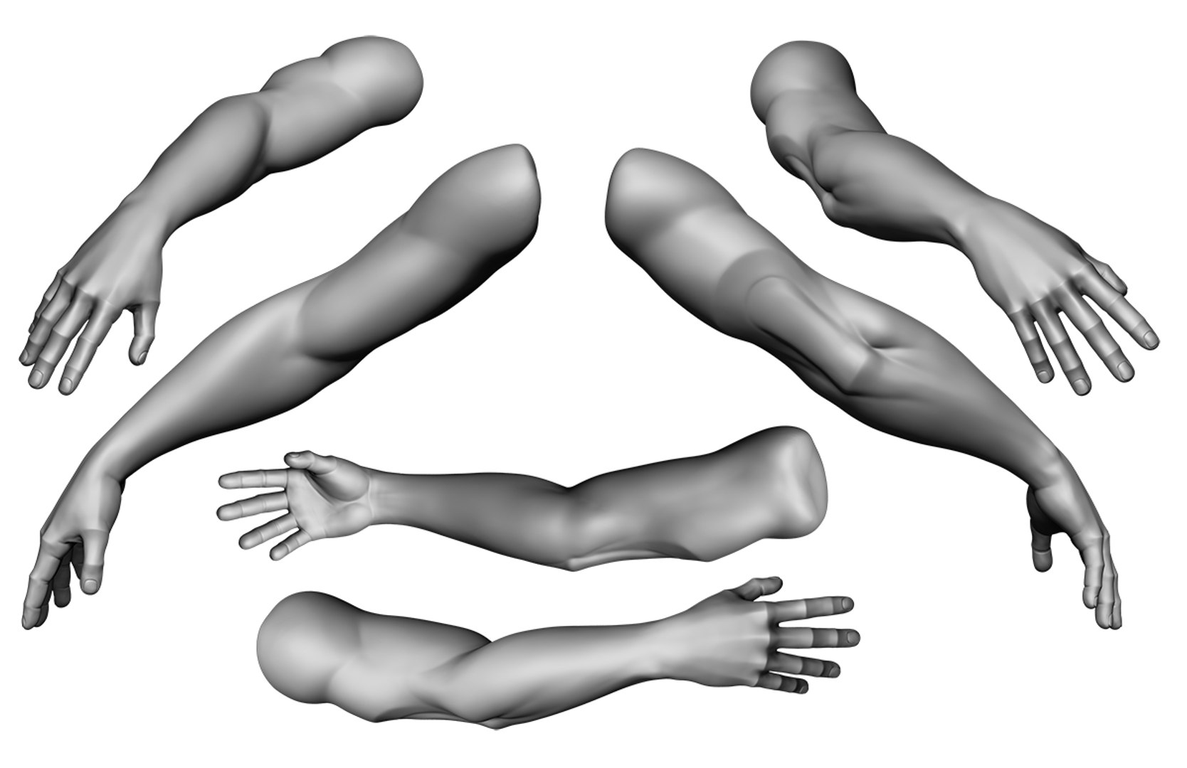 Rigged Cartoon Arm Model - TurboSquid 1606715