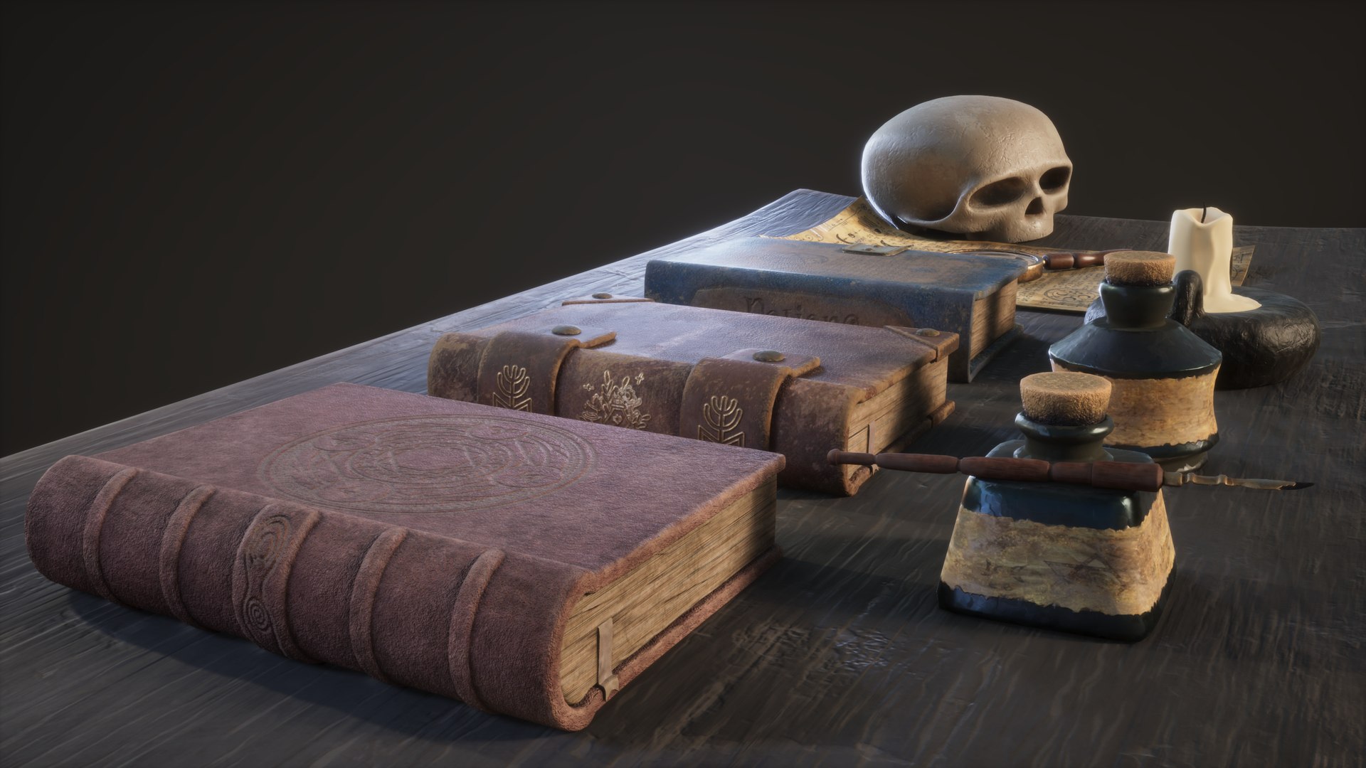 3D Wizard Alchemical Asset Pack - Maya - Unreal - PBR Model ...