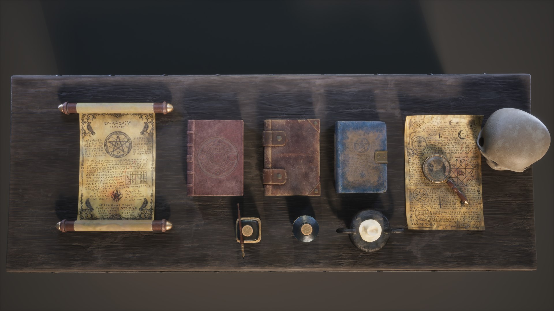 3D Wizard Alchemical Asset Pack - Maya - Unreal - PBR Model ...