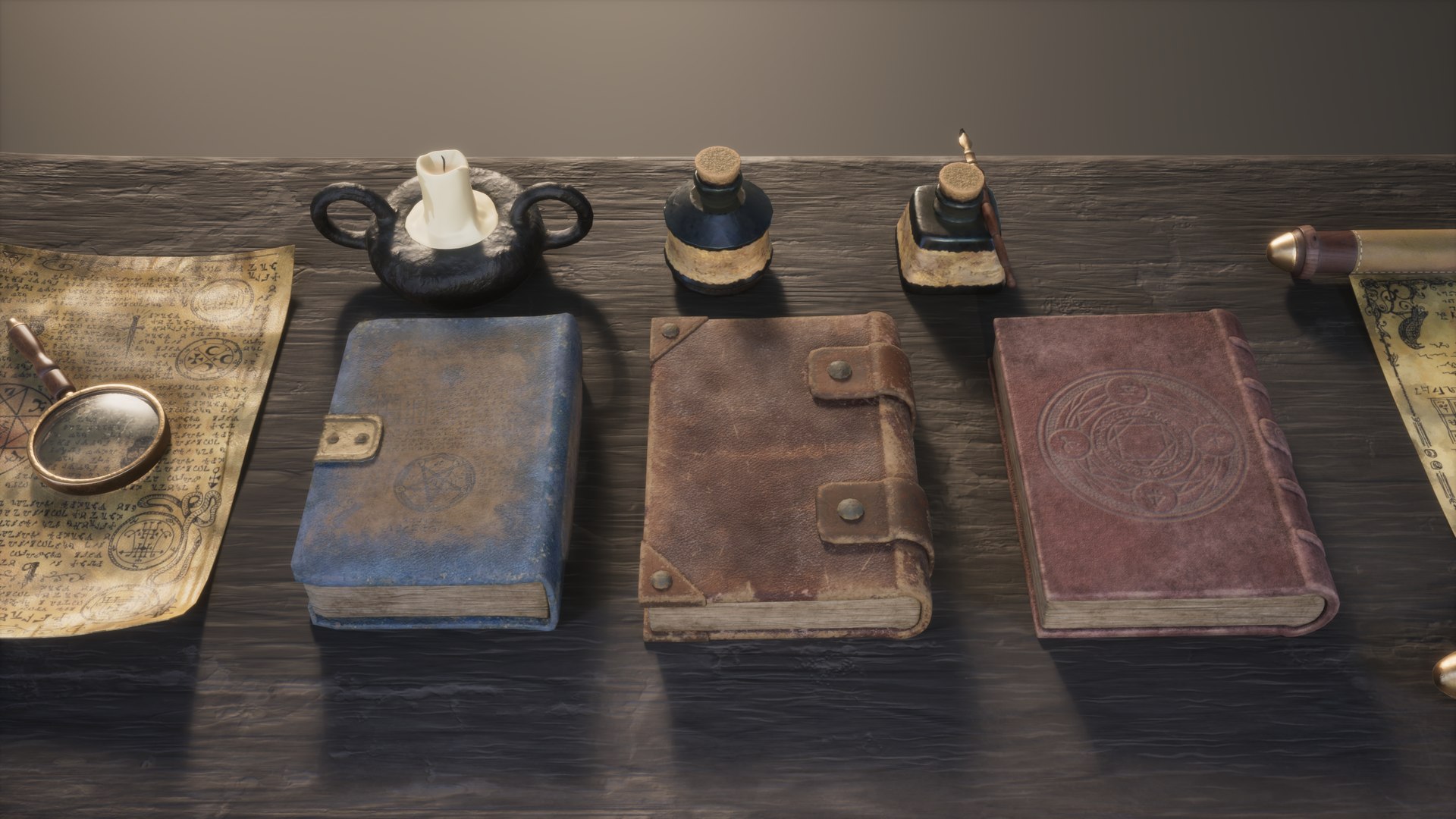 3D Wizard Alchemical Asset Pack - Maya - Unreal - PBR Model ...