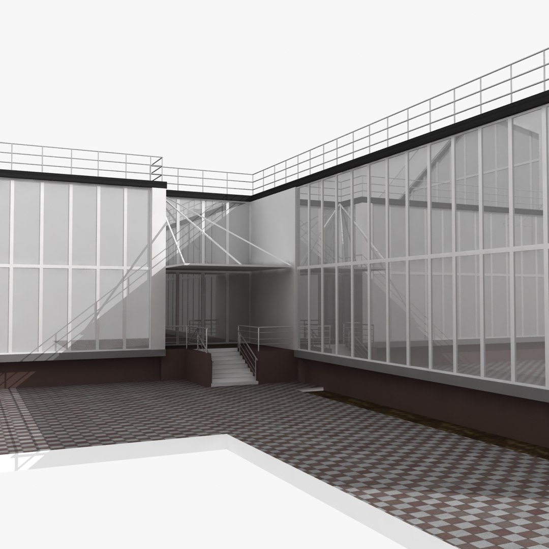 3d Model Sport School Building