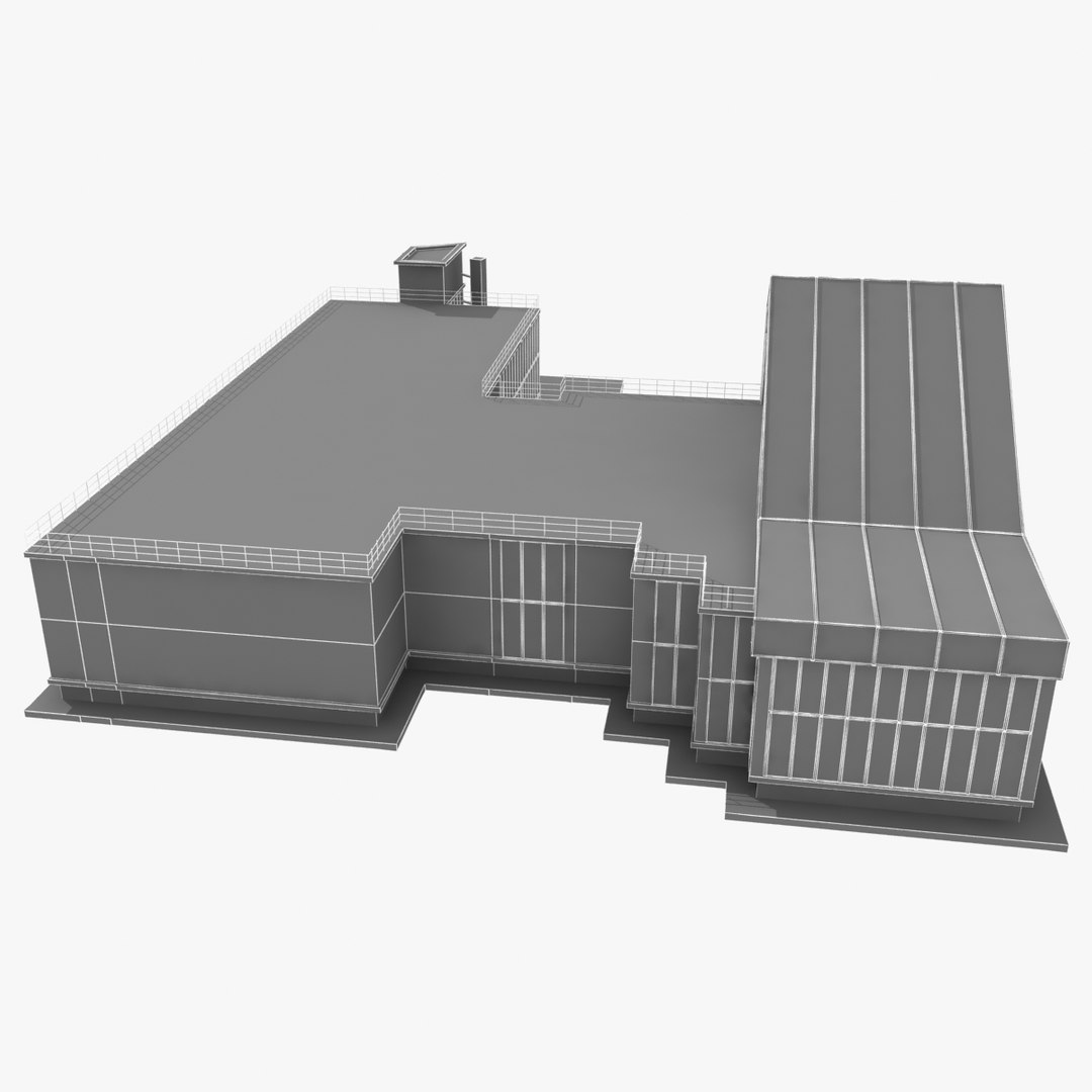 3d Model Sport School Building