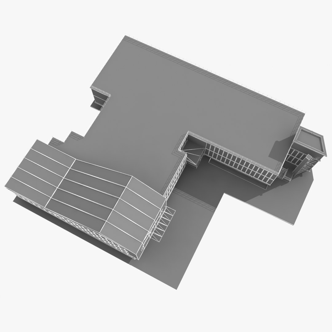 3d Model Sport School Building