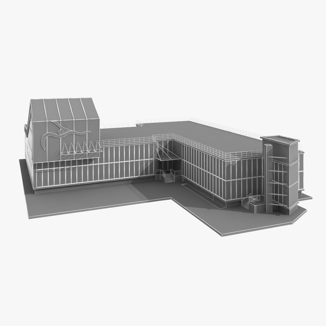 3d Model Sport School Building