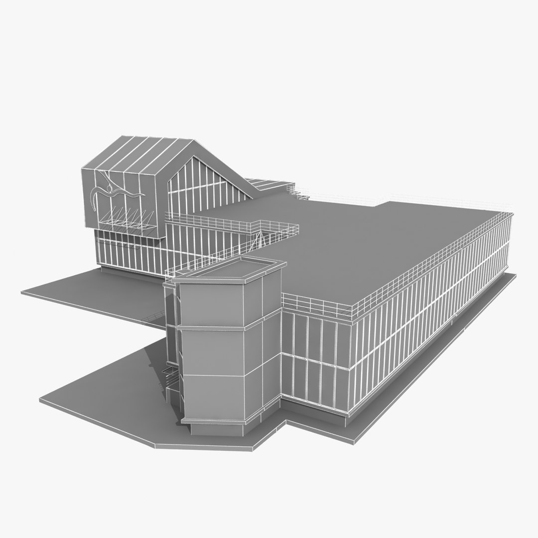 3d Model Sport School Building