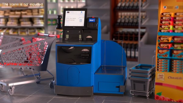 modelo 3d Quiosco de pago y autoservicio de Walmart - TurboSquid 2191845