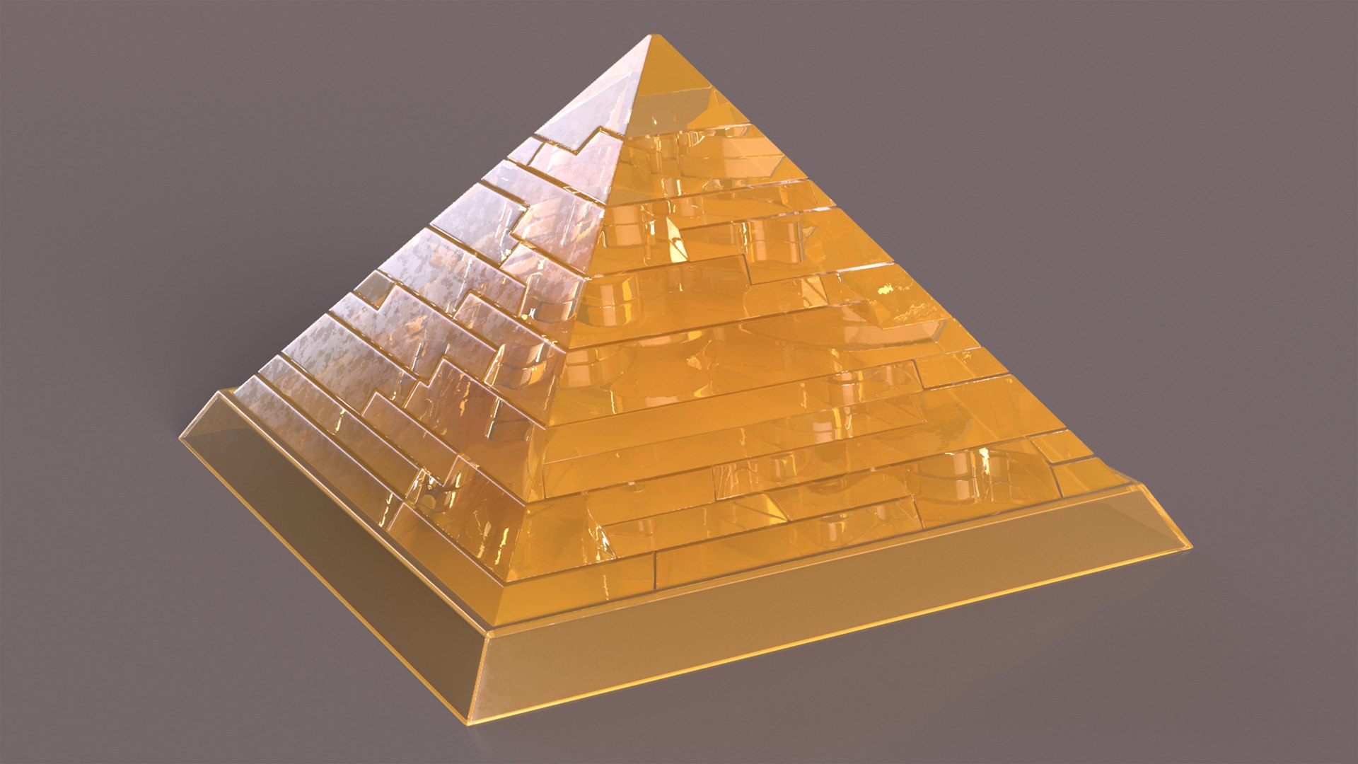 Pyramid Puzzle Yellow 3D Model - TurboSquid 2177928