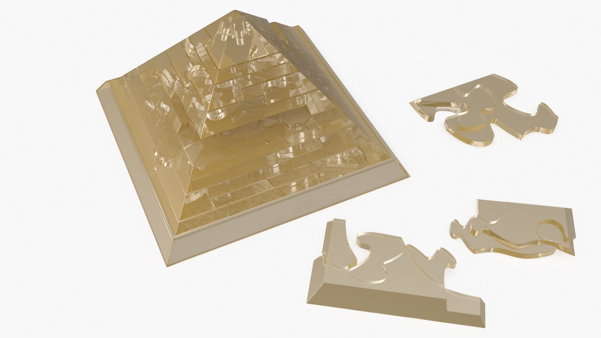 Pyramid Puzzle Yellow 3D Model - TurboSquid 2177928