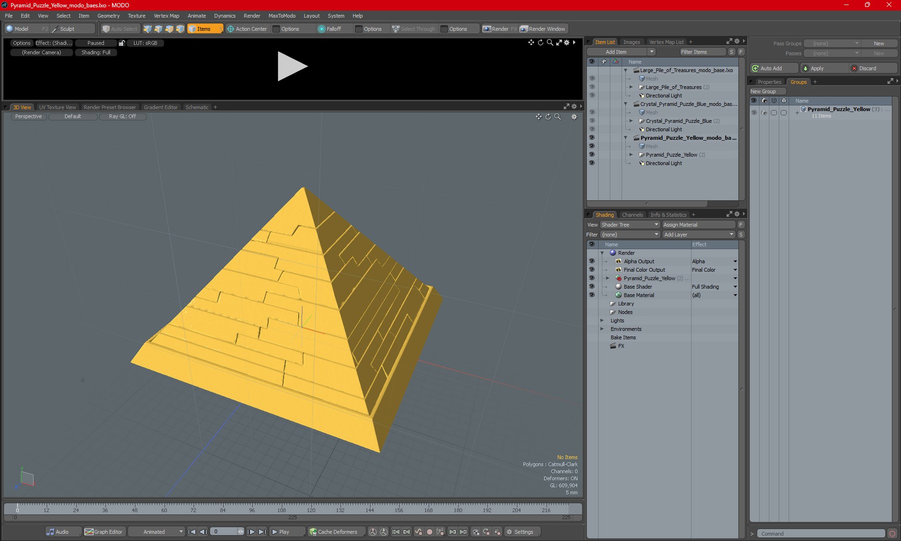 Pyramid Puzzle Yellow 3D Model - TurboSquid 2177928