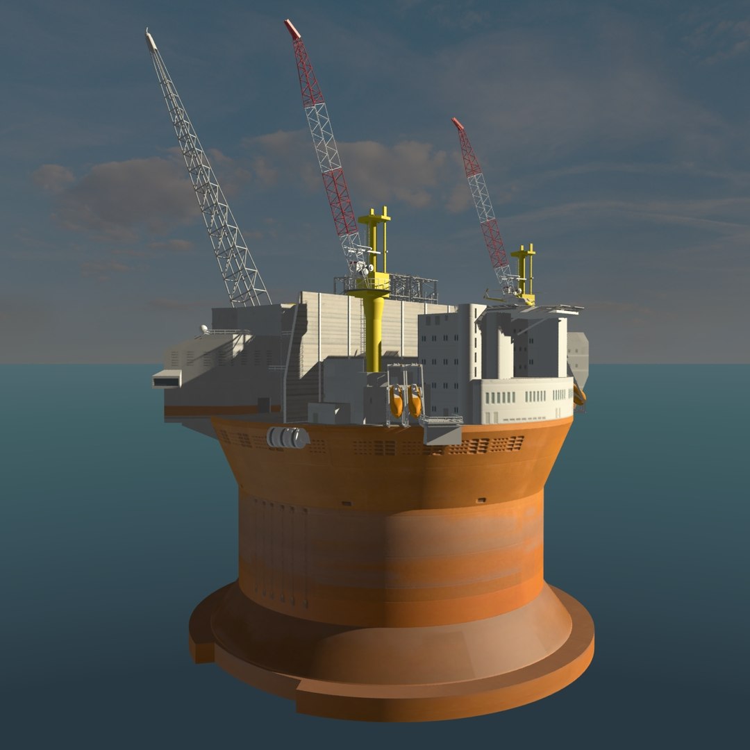 Goliat Fpso Cylindrical 3d Model